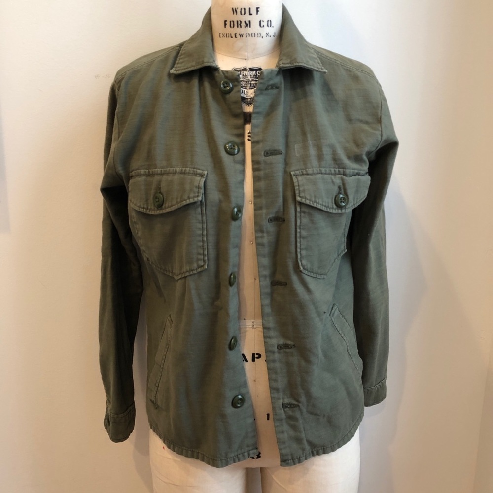 American Eagle Army Olive Green Military Jacket - Gem
